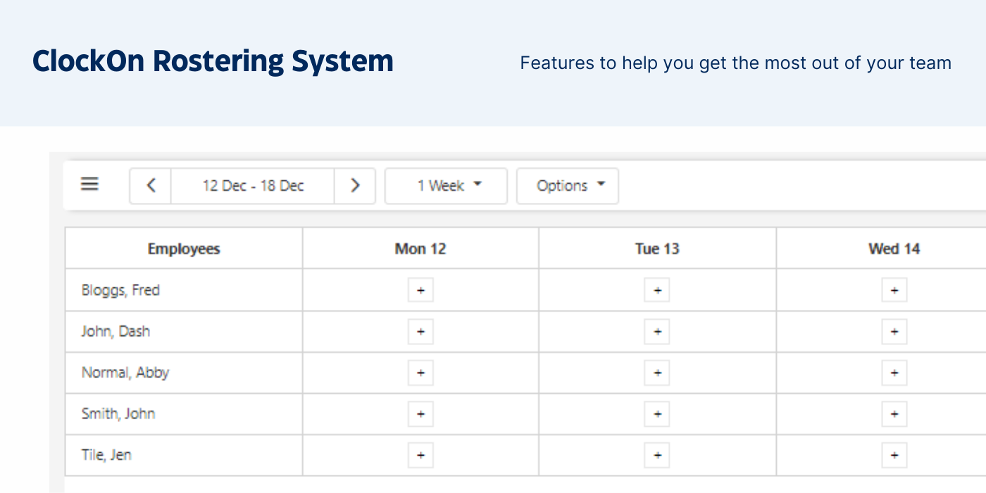 Rostering System (Made in Australia)